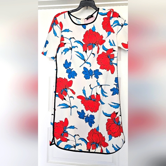 Oasis | Dresses | Strong Red Blue Dress | Poshmark